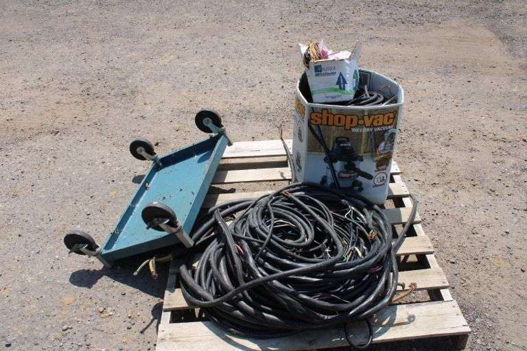 Pallet of Electrical Wire - Cart - Lee Real Estate & Auction Service