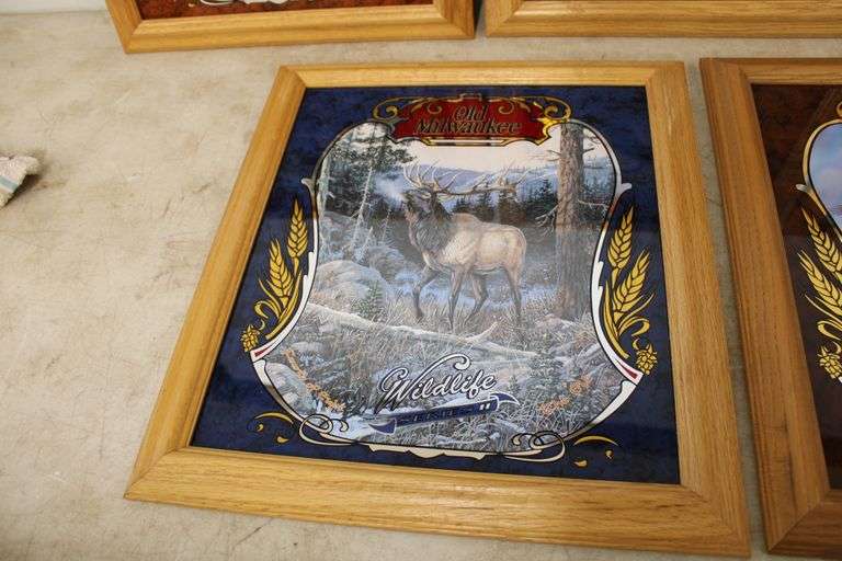 Set of 5 Old Milwaukee beer mirrors - Lee Real Estate & Auction Service