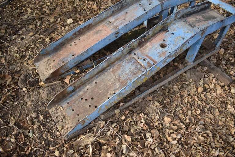 Blue heavy duty ramps - Adam Marshall Land & Auction, LLC