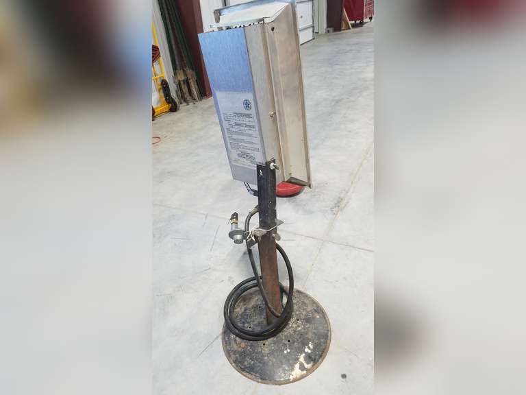 Propane heater on stand - Adam Marshall Land & Auction, LLC