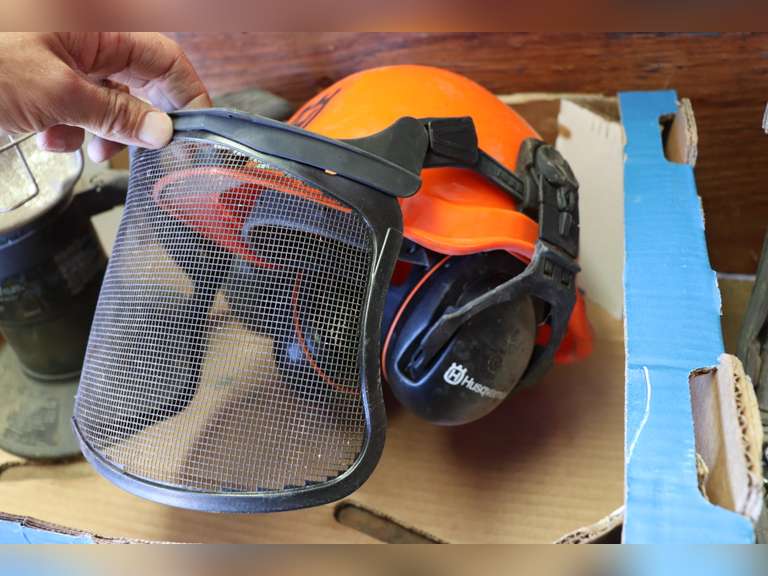 Husqurvana face shield and earphones, propane heater - Adam Marshall ...