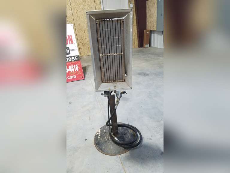 Propane heater on stand - Adam Marshall Land & Auction, LLC