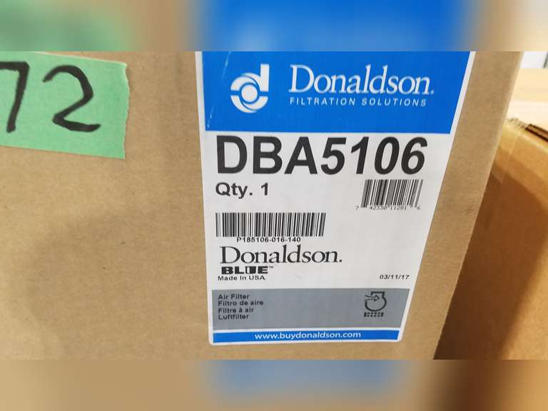 Donaldson Air Filters (1) P606720, (1) DBA5106 - NEW in Box - Adam ...