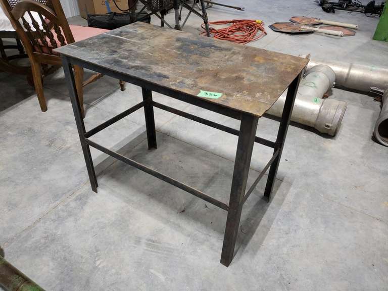 Metal shop table - Adam Marshall Land & Auction, LLC