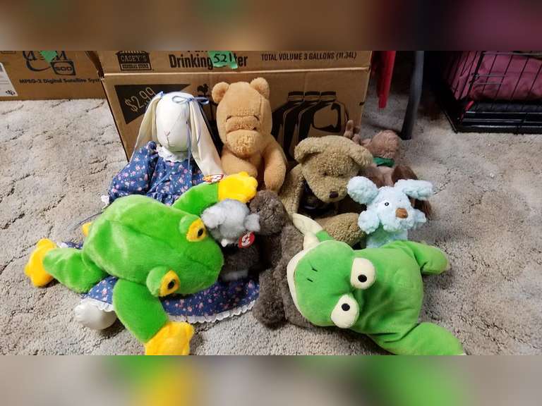 Box Of Stuffed Animals - Adam Marshall Land & Auction, LLC