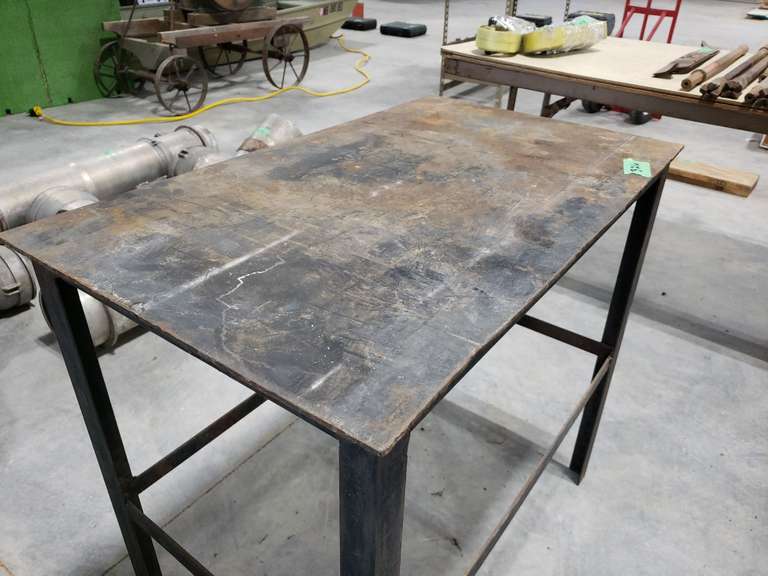 Metal shop table - Adam Marshall Land & Auction, LLC