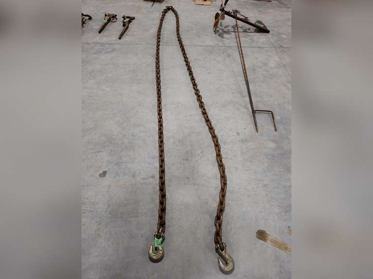 Heavy duty log chain with hooks, 24ft. - Adam Marshall Land & Auction, LLC