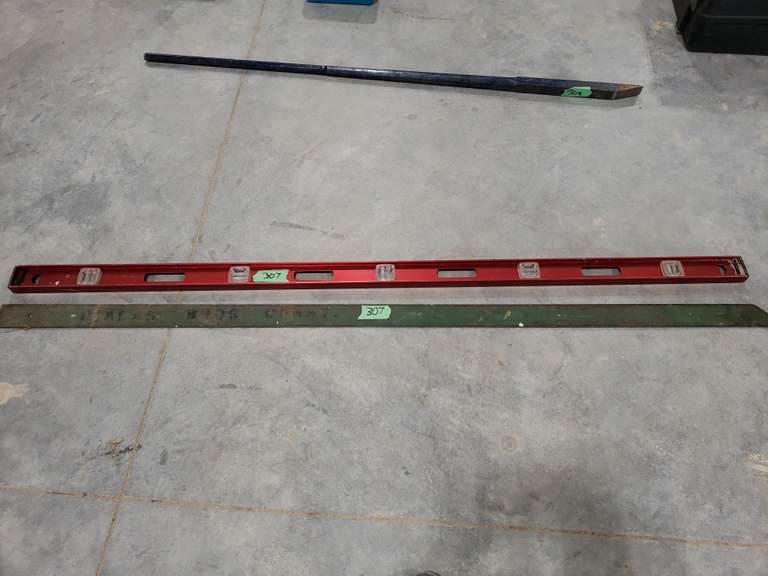Straight edge and 6ft metal level - Adam Marshall Land & Auction, LLC