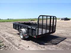PJ 12x7 ft. steel utility trailer, single axle, no title - Adam ...