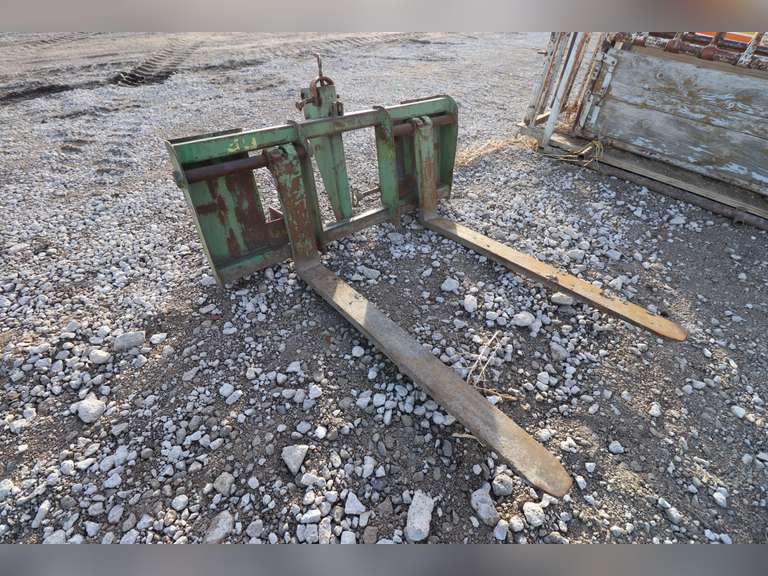 John Deere loader forks with custom welded brackets for Koyker loader ...
