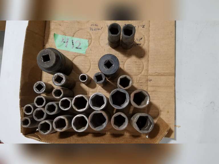 Assorted 1/2" Standard Impact Sockets - Adam Marshall Land & Auction, LLC