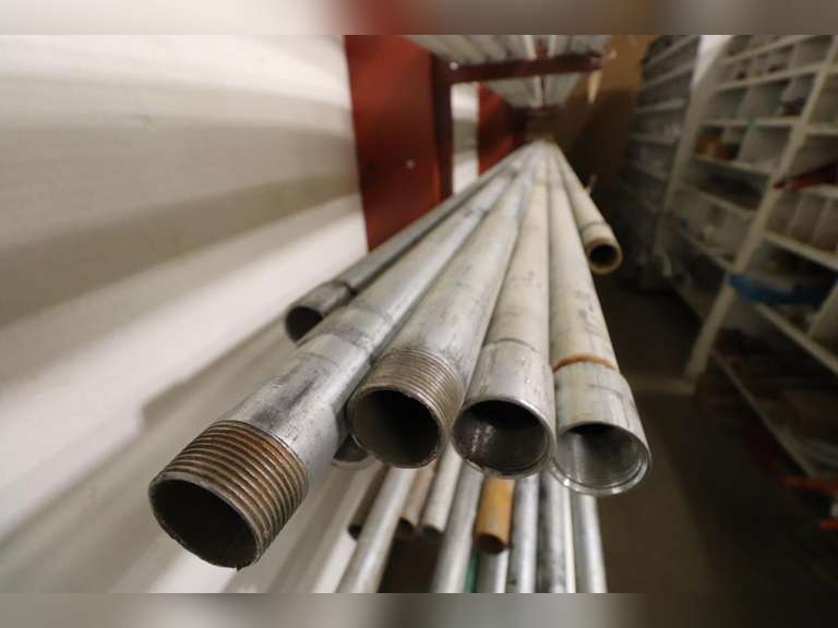 (8) 1 1/4" x18ft galvanized pipe - Adam Marshall Land & Auction, LLC