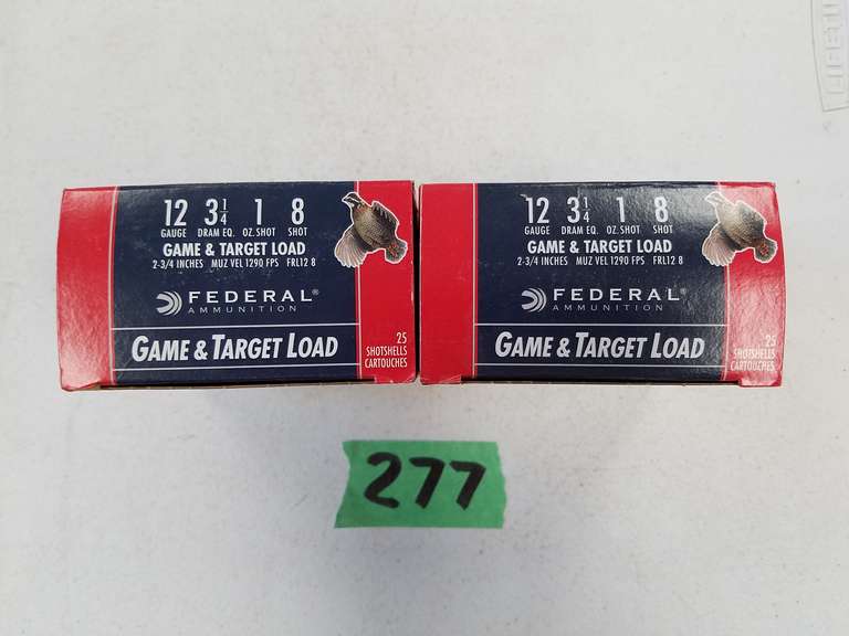 Federal Game & Target Load - 12 GA, 2-3/4", 8 Shot (2 X 25) - Adam ...