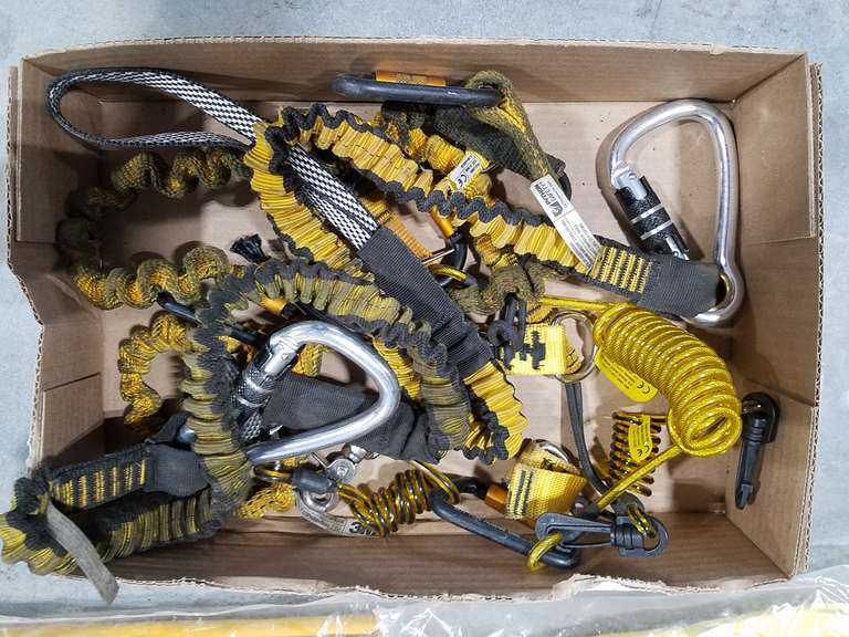 Box of Python Straps, Carabiners, Etc & (2) Rain Suits - Adam Marshall ...