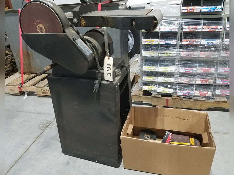 Cal-Hawk 6" Belt & 9" Disc Sander W/Stand & Assorted Sanding Belts, Etc ...