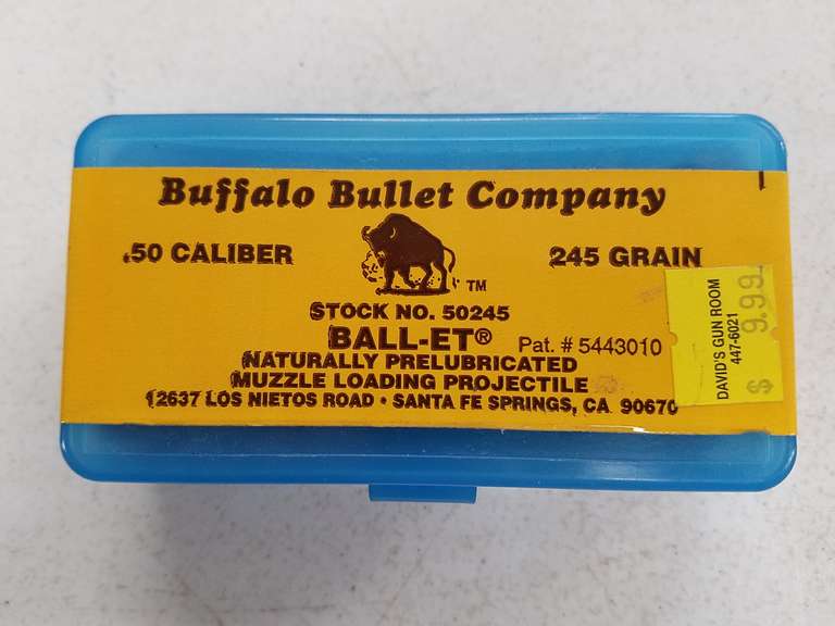 Black Powder - Buffalo Bullet Co 50 Cal, 245 Gr (Approx 50 ...
