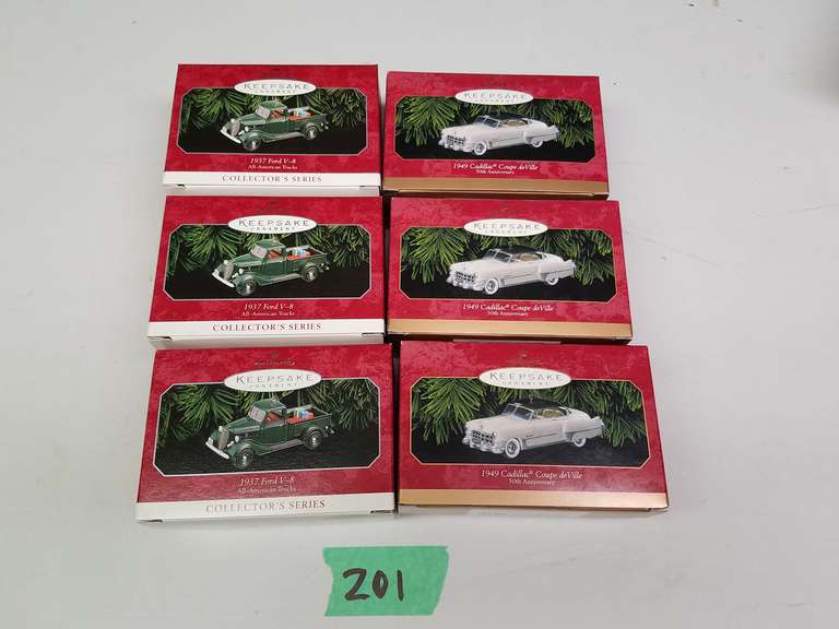 (6) Hallmark Keepsake Ornaments - (3) 1937 Ford Pickup, (3) 11949 ...