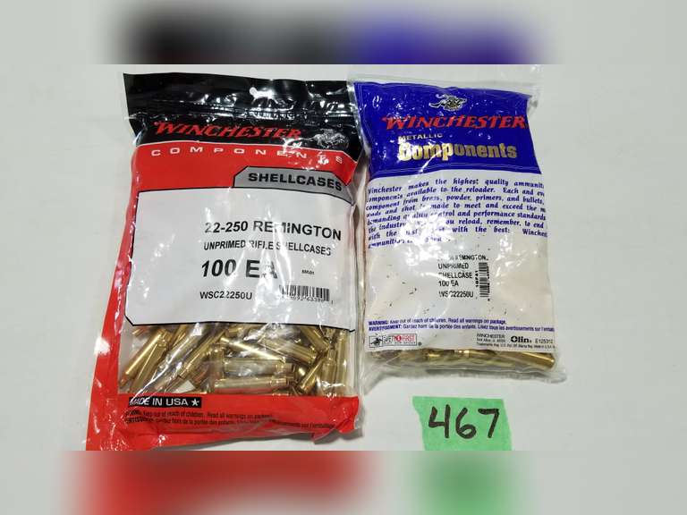 Reloading - Brass Only Winchester 22-250 Rem Unprimed (2 X 100) - Adam ...