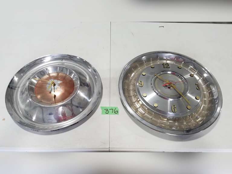 Mercury and Cadillac Vintage Hub Cap Clocks - Adam Marshall Land ...