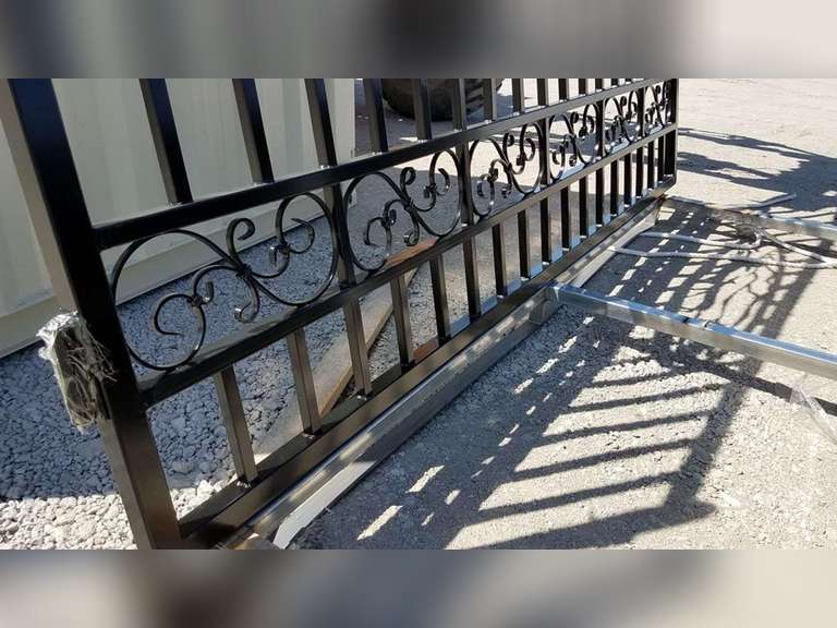 Unused 2021 Greatbear 20ft Bi-Parting Wrought Iron Gate. With artwork ...