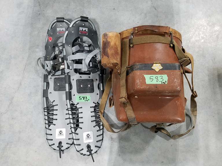 Set of Snowshoes and Trapping Backpack - Adam Marshall Land & Auction, LLC