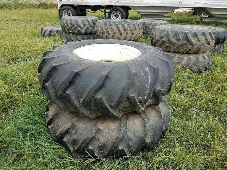 (2) 18.4-26 Pivot Tires & RIms - Adam Marshall Land & Auction, LLC