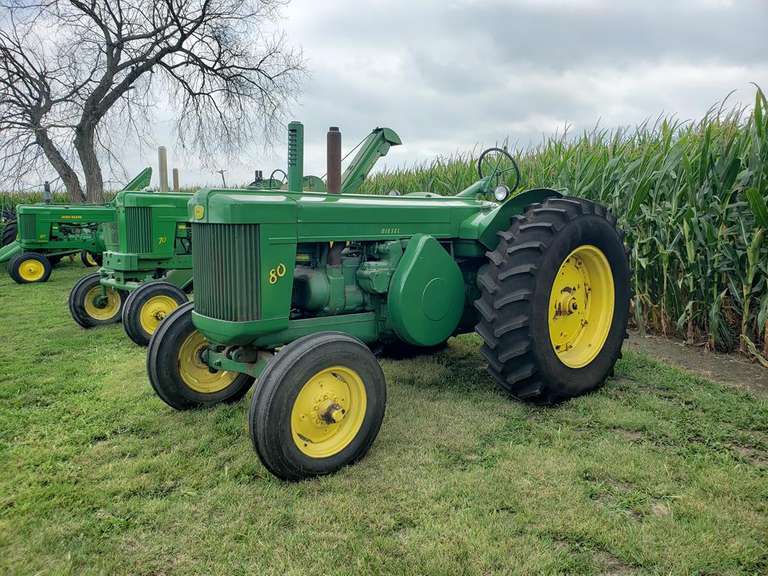 1956 John Deere 80 Diesel Tractor - Adam Marshall Land & Auction, LLC