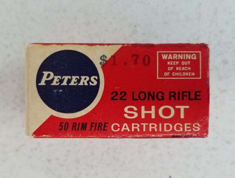 Vintage - Peters High Velocity 22 Long Rifle Shot (1 X 50) - Adam ...