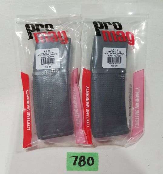 (2) Promag RM-30 Magazines - AR-15 5.56 MM (30) Rd Roller Follower ...