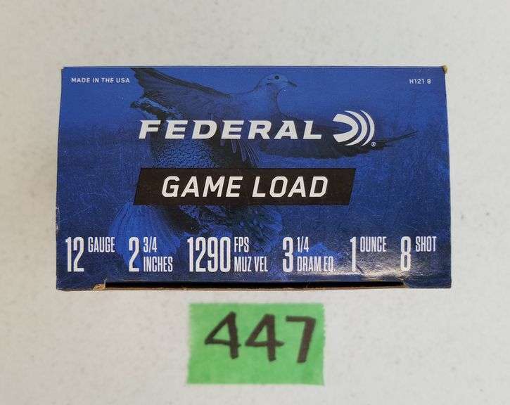 Federal Game Load - 12 GA, 2-3/4", 8 Shot (1 X 25) - Adam Marshall Land ...
