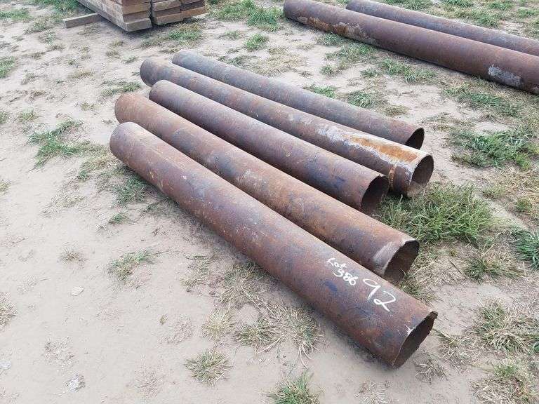 (5) Steel Pipe 8" x 6' - Adam Marshall Land & Auction, LLC