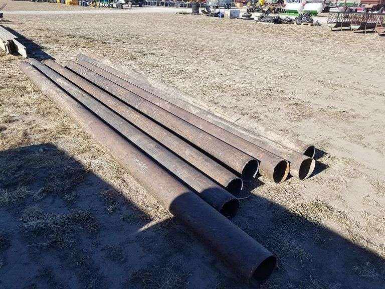 (7) Steel Pipe 8.5", 20FT Lengths - Adam Marshall Land & Auction, LLC