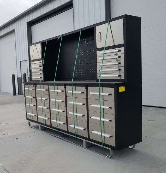 Unused Suihe Tool Box - Stainless Steel, 30 Drawer & 2 Door - 112"W x ...