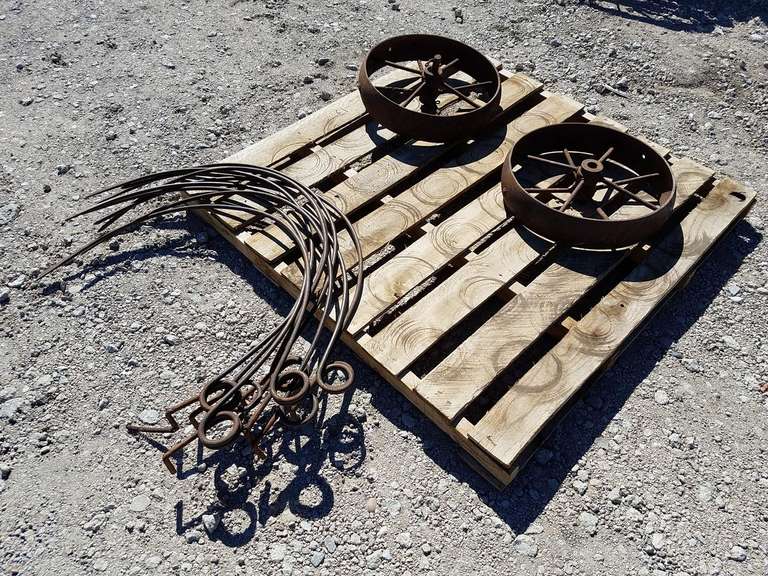 (9) Dump Rake Teeth & (2) Steel Wheels - Adam Marshall Land & Auction, LLC