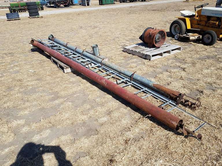 (2) Discharge augers, grain bin ladder - Adam Marshall Land & Auction, LLC