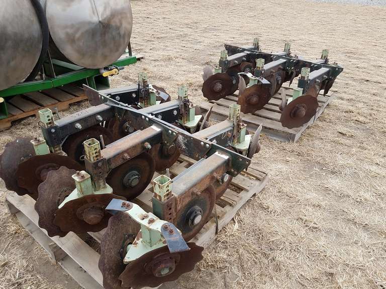 (4) 12 Orthman Openers with Groff Double Disk Fertilizer Coulters ...