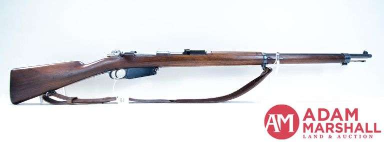 Argentino Mauser Model 1891 Bolt Action Rifle - 7.65 - W/Leather Sling ...