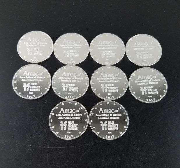 (10) AMAC "Americans Standing With Veterans" 1 oz Silver Rounds - Adam ...