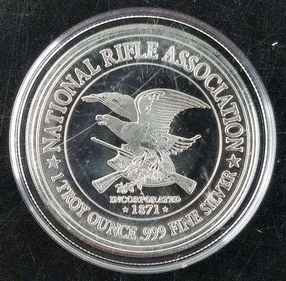 (10) NRA "Defending the Right…" 1 oz Silver Rounds - Adam Marshall Land ...