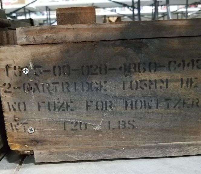 Howitzer 105 MM Cartridge Crate - EMPTY - Adam Marshall Land & Auction, LLC