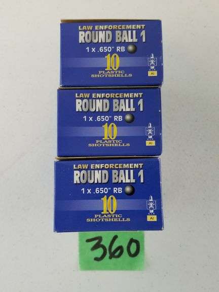 Law Enforcement NSI Round Ball 1 - 12 GA, 2- 3/4 ", 1 X .650" RB (3 X ...