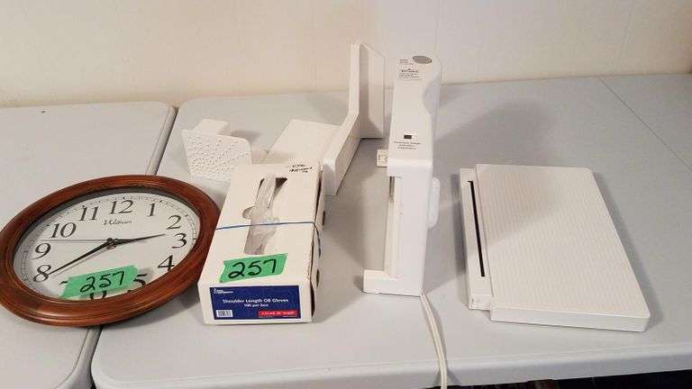 Meat Slicer and Clock - Adam Marshall Land & Auction, LLC