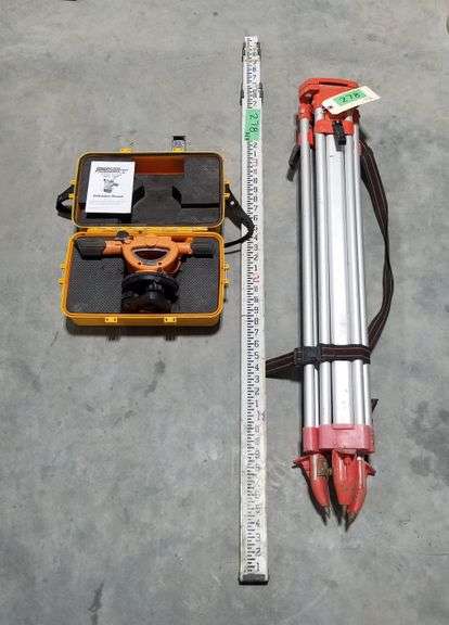 Johnson Transit Level W/Tripod & Measuring Grade Rod - Adam Marshall ...