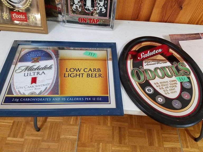 Odouls & Michelob Ultra Mirror Signs - Adam Marshall Land & Auction, LLC