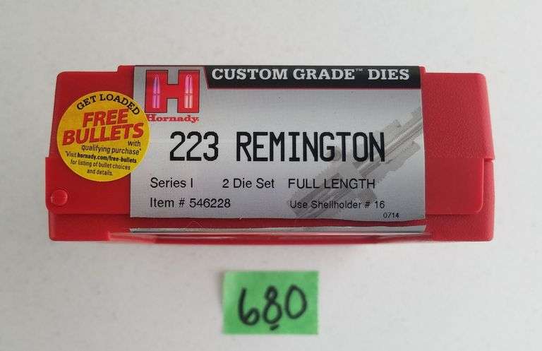 Hornady 223 Rem Die Set - Adam Marshall Land & Auction, LLC