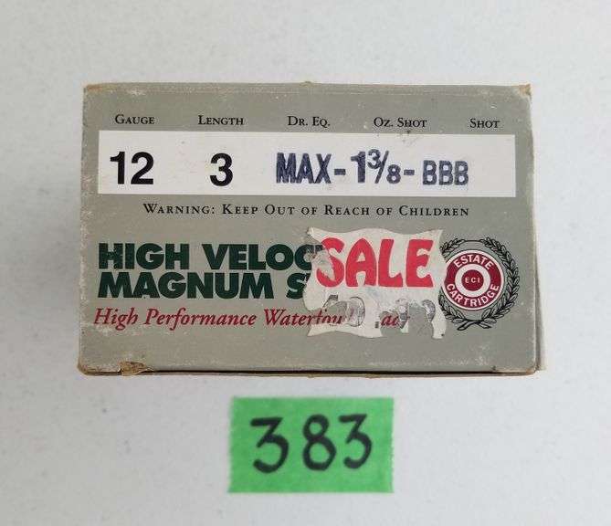 Estate Cartridge Inc High Velocity Magnum Steel - 12 GA, 3", BBB Shot ...