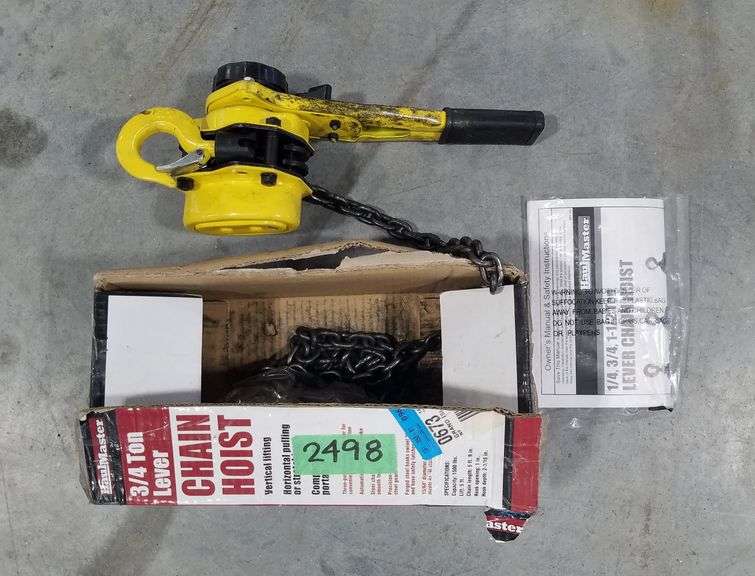 HaulMaster 3/4 Ton Lever Chain Hoist - Adam Marshall Land & Auction, LLC