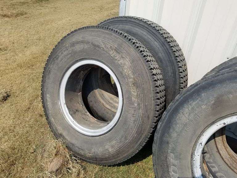 (2) Dunlop SF48 Tires & Rims, 10.00R20 & 11.1R20 - Adam Marshall Land ...