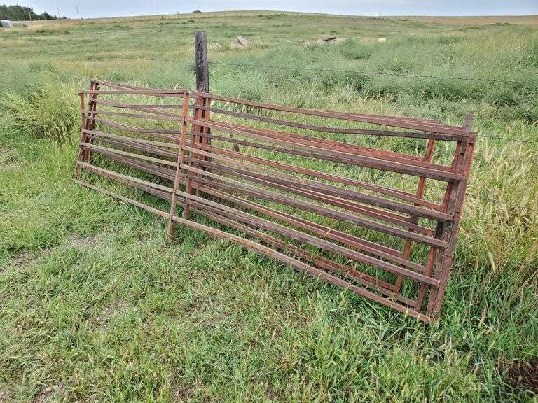 (4) 12FT x 42" Steel Hog Panels - Adam Marshall Land & Auction, LLC