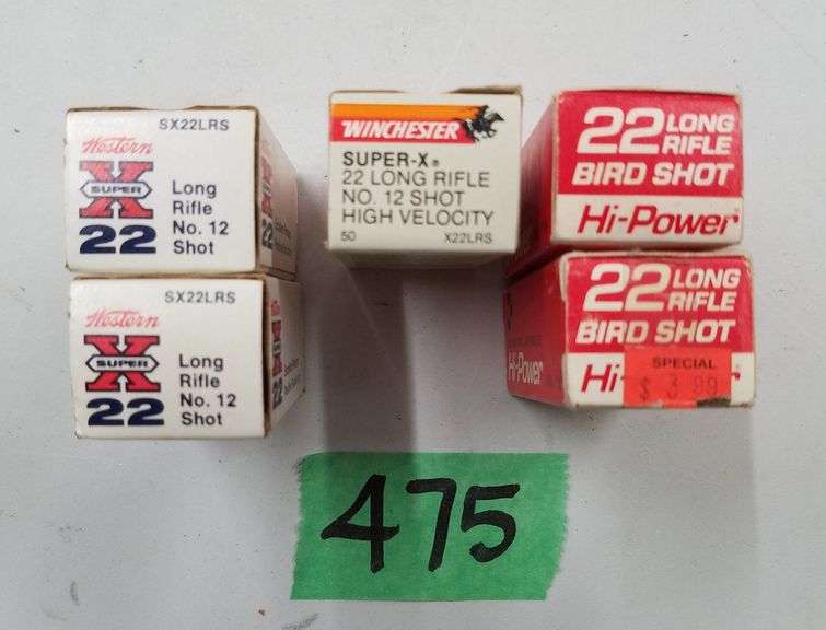 Assorted 22 LR No. 12 Shot - Western Super-X (2 X 50) + Winchester ...